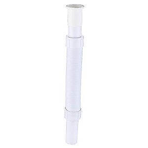 Flexible Extension Drain Pipe, Angle Simple Flexible 1-1/4" Extension Hose, Bathroom Sink Expanded Tube, Lavatory Sink Tailpiece, Tail Pipe Extension For Vessel Sink, Length Of 14-9/16" To 33-1/16"