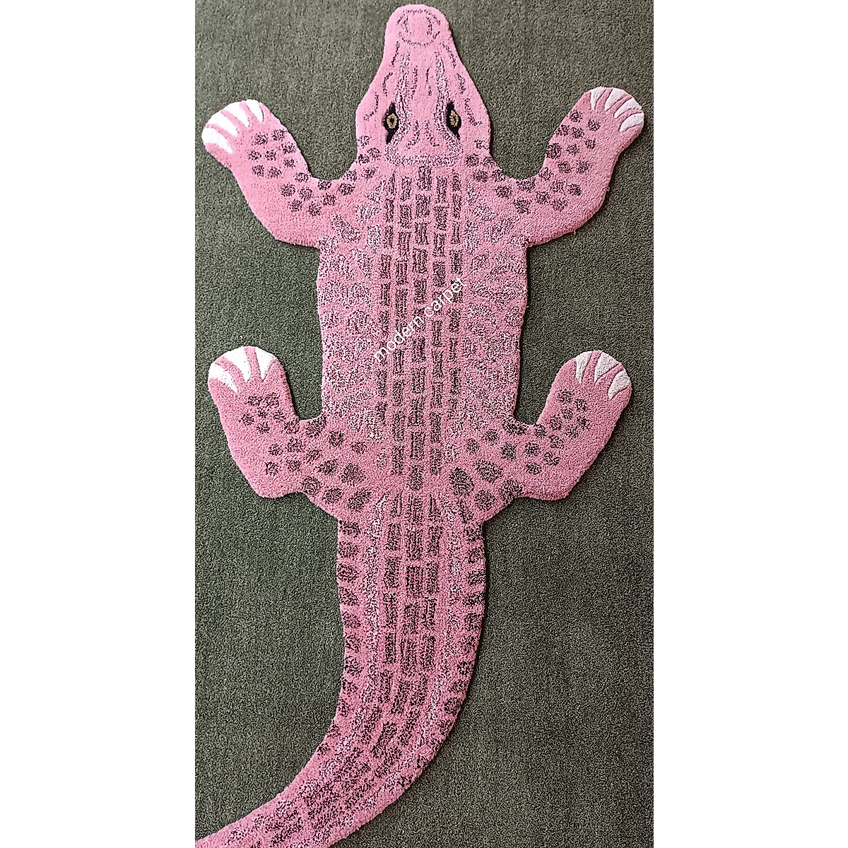 Generic Crocodile Rug 3x6 Ft Rugs Skin Shape 100% Area Rugs Woolen Rugs Handmade Tufted for Room Bedroom Bathroom by Modern Carpet, Multycolor (2x4 feet)