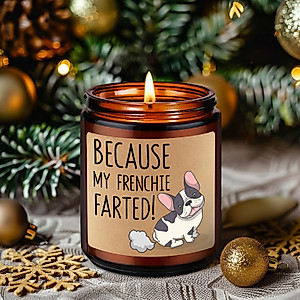LEADO Candles, Frenchie Gifts for Women, Men - Funny Bulldog Gifts for Frenchie Owners, Frenchie Dad, Frenchie Mom Gifts - Christmas, Birthday Gifts for Frenchie Lovers, Bulldog Lover Gifts