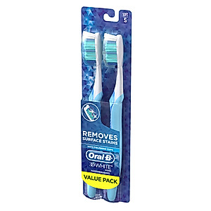 Oral-B Advantage 3D White Vivid Toothbrush Soft Twin (Pack of 3)