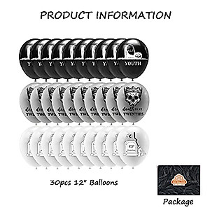 SharkBliss 30PCS Death to My Twenties Balloons, RIP Twenties RIP to My 20s RIP Youth Dirty 30 Birthday Balloons12 Inch Death to My Twenties Balloon for Men Women Lady 30th Birthday Party Decorations