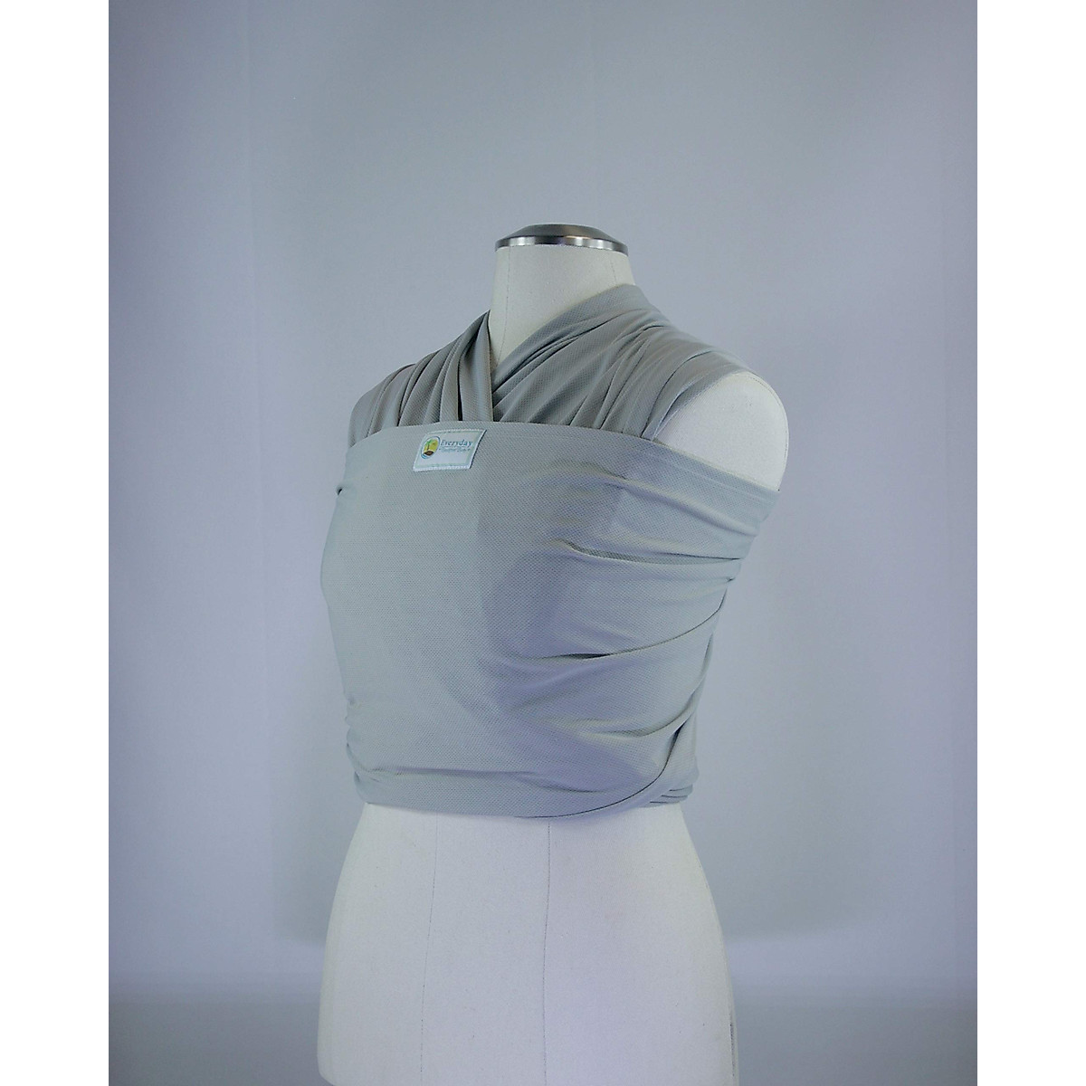 Everyday Wrap Baby Carrier by Beachfront Baby, Boardwalk Gray, one Size, Made with Repreve (Recycled Water Bottles), Water-Friendly, Moisture-Wicking