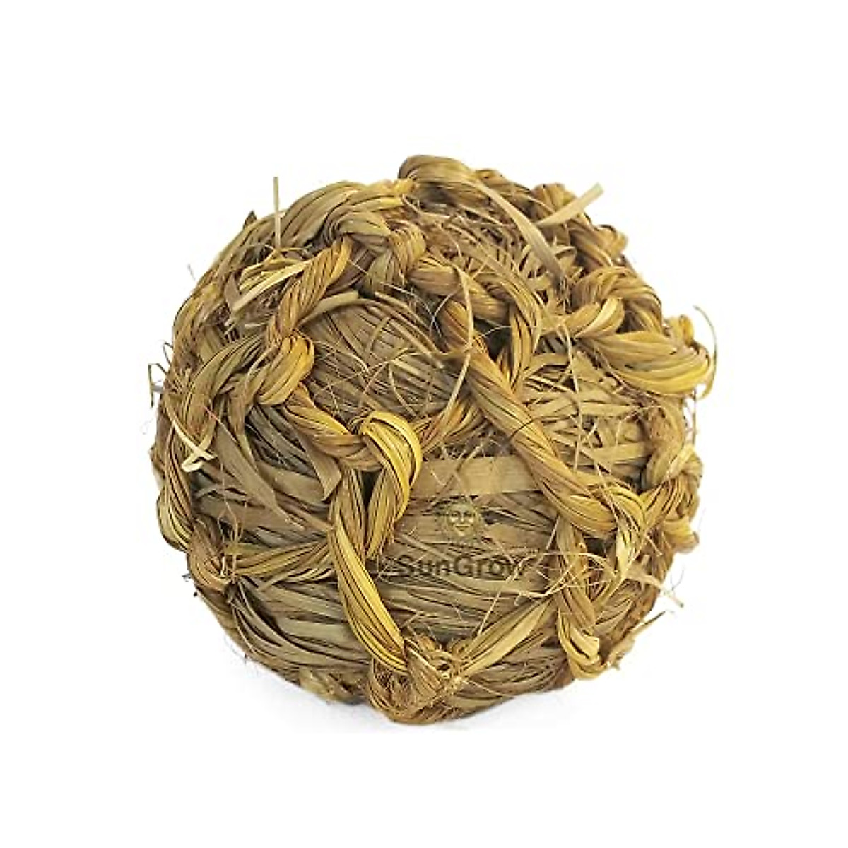 SunGrow Seagrass Balls for Rabbit, for Pet’s Gums & Teeth, Chewable Teething Activity Toy for Gerbils, Guinea Pig, Dwarf Bunny, 1 Pc