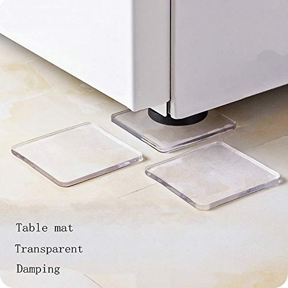 Toxz 4pcs Washing Machine Shock Proof Pads,Refrigerator Anti-Slip Mat,Table Cabinet Chair Furniture Cushion,PU Material,Shock Absorbers