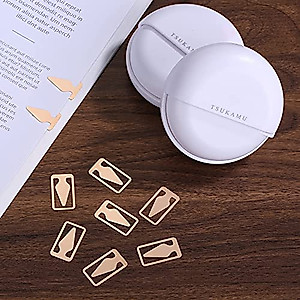 TsukamuX Book Darts,Line Book Markers Tin Brass Metal Bookmarks-50 Count. 7*7*1.5cm