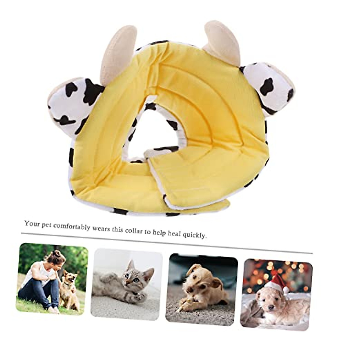 DOITOOL 3pcs Cat Collar Bite Pet Cone Pet Collar Wound Healing Cone Pet Elizabeth Collar Pet Protection Collar Pet Elizabethan Circle Collar for Puppy Pp Cotton White Cat Litter Small