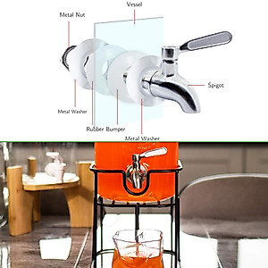 hgzaccompany 2 Pack Stainless Steel Spigot For Drink Dispenser, Replacement Metal Spigot For Beverage Dispenser, Water Dispenser Faucet, Food Grade Metal Spout.