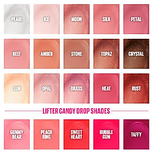 Maybelline Lifter Gloss, Hydrating Lip Gloss with Hyaluronic Acid, High Shine for Plumper Looking Lips, Crystal, Golden Neutral, 0.18 Ounce