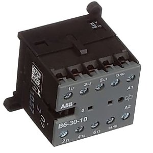 B6-30-10-01, Contactor; Miniature; 24VAC Coil; 6.8A; 3-Pole; 1NO Aux.; B Series