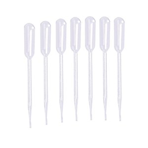 0.5ml Clear Plastic Fine Tip Dosing Disposable Dropper Transfer Liquids Pipetting Pipette 100 Pcs
