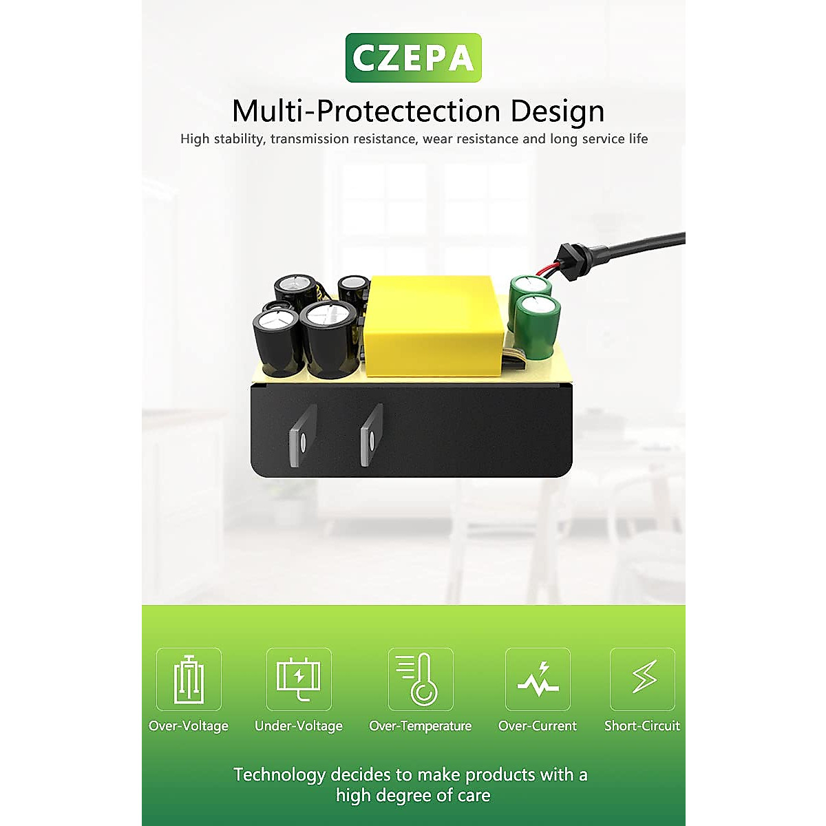 Czepa AC Power Cord Compatible with Cordless Shark Vacuum Charger IR101 ION F80 X40 IR100 IR200 IR141 XBAT200, Replacement Part Namber YLS0243A-T288080 28.8V Vacmop Adapter Charger