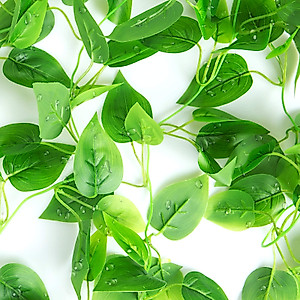 Hanging Plants 6 Pcs Faux Ferns Fake Ivy Hanging Vines Fake Plants Artificial Hanging Plants Wall Plants for Home Garden Room Party Weddings Indoor Outdoor Decorations (Green)