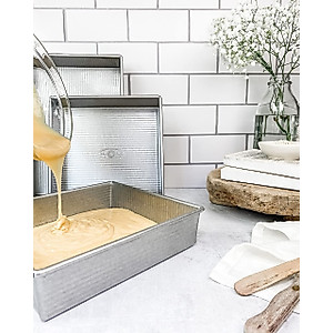 USA Pan Bakeware Aluminized Steel 6 Pieces Set, Cookie Sheet, Half Sheet, Loaf Pan, Rectangular Pan, Square Cake Pan, 12 Cup Muffin Pan