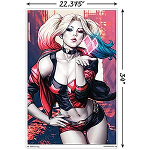 Trends International DC Comics - Harley Quinn - Kiss Wall Poster, 22.375" x 34", Unframed Version