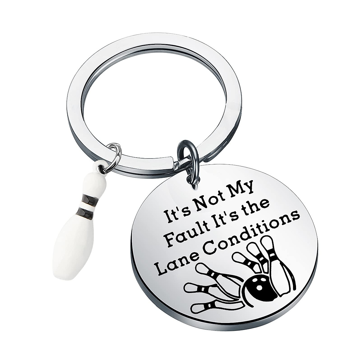 MYOSPARK Bowler Gift Funny Bowling Ball Keychain Bowling Jewelry Gift for Bowling Lovers Bowling Player Bowling Team Gifts (My Fault KC)