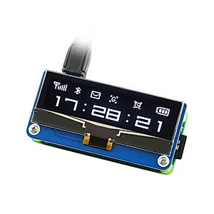 2.23 inch OLED Display HAT Compatible with Raspberry Pi/Jetson Nano/Arduino/STM32, 128×32 Pixels SPI I2C OLED with SSD1305 Driver
