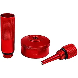 imUfer Extended Run Gas Cap Adapter, Mess Oil Changes Funnel and Generator Magnetic Tip Dipstick Oil Dip Stick for Inverter Generator for EU1000i 2000i 3000i (Red)