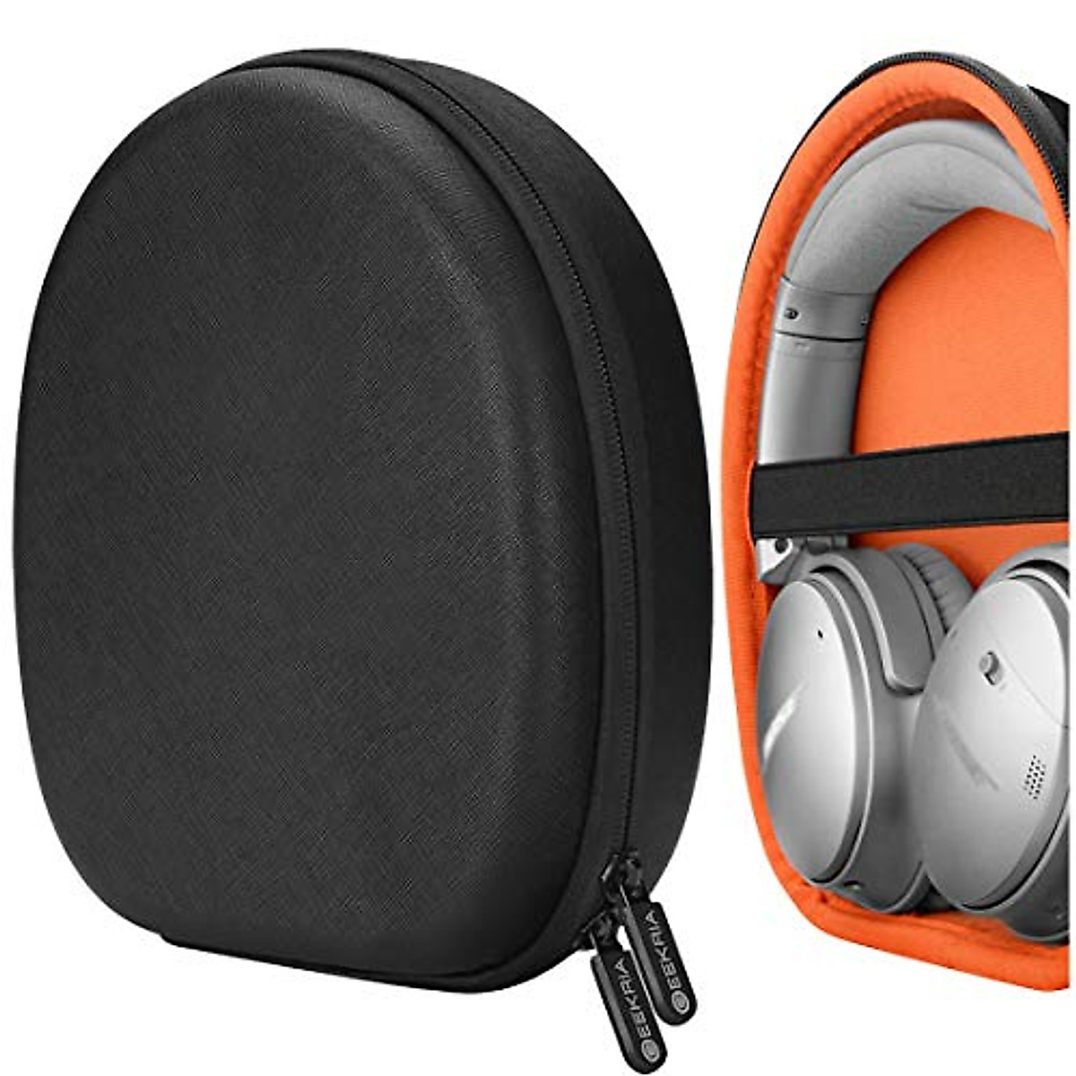 Geekria Shield Case Compatible with Bose 700, QC35 Gaming, QC35 II, QC35, QC SE, SoundLink Around Ear II Headphones, Replacement Protective Hard Shell Travel Carrying Bag with Cable Storage (Grey)
