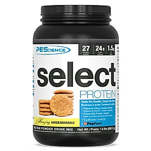 PEScience Select Low Carb Protein Powder, Snickerdoodle, 27 Serving, Keto Friendly and Gluten Free