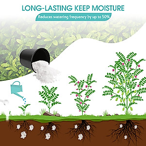 5LB Water Storing Crystals for Plants with Spoon, Water Gel Solves Plant Over-Watering and Drought Problems, Keeps The Soil Moist, Small Water Storing Polymer Crystals for Plants Powder - by Oycevila