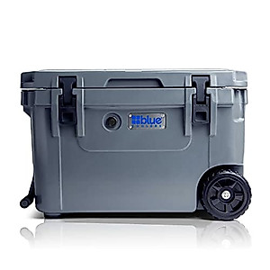 Blue Coolers Ice Vault – 60 Quart Roto-Molded Ice Cooler with Wheels | Large Ice Chest Holds Ice up to 10 Days | Charcoal Gray