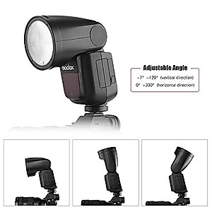 Godox V1S Professional Camera Flash Speedlite Fresnel Zoom Compatible with Sony a7R a58 a99 ILCE6000L a7RIII a7R3 a9 a77II a77 a350 Cameras for Photography + Godox XproS TTL Wireless Flash Trigger Tra