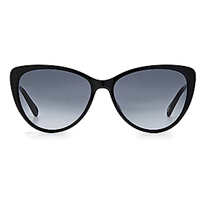 Fossil Women's Female Sunglass Style FOS 2114/G/S Cat Eye, Black/Gray Shaded, 54mm, 15mm