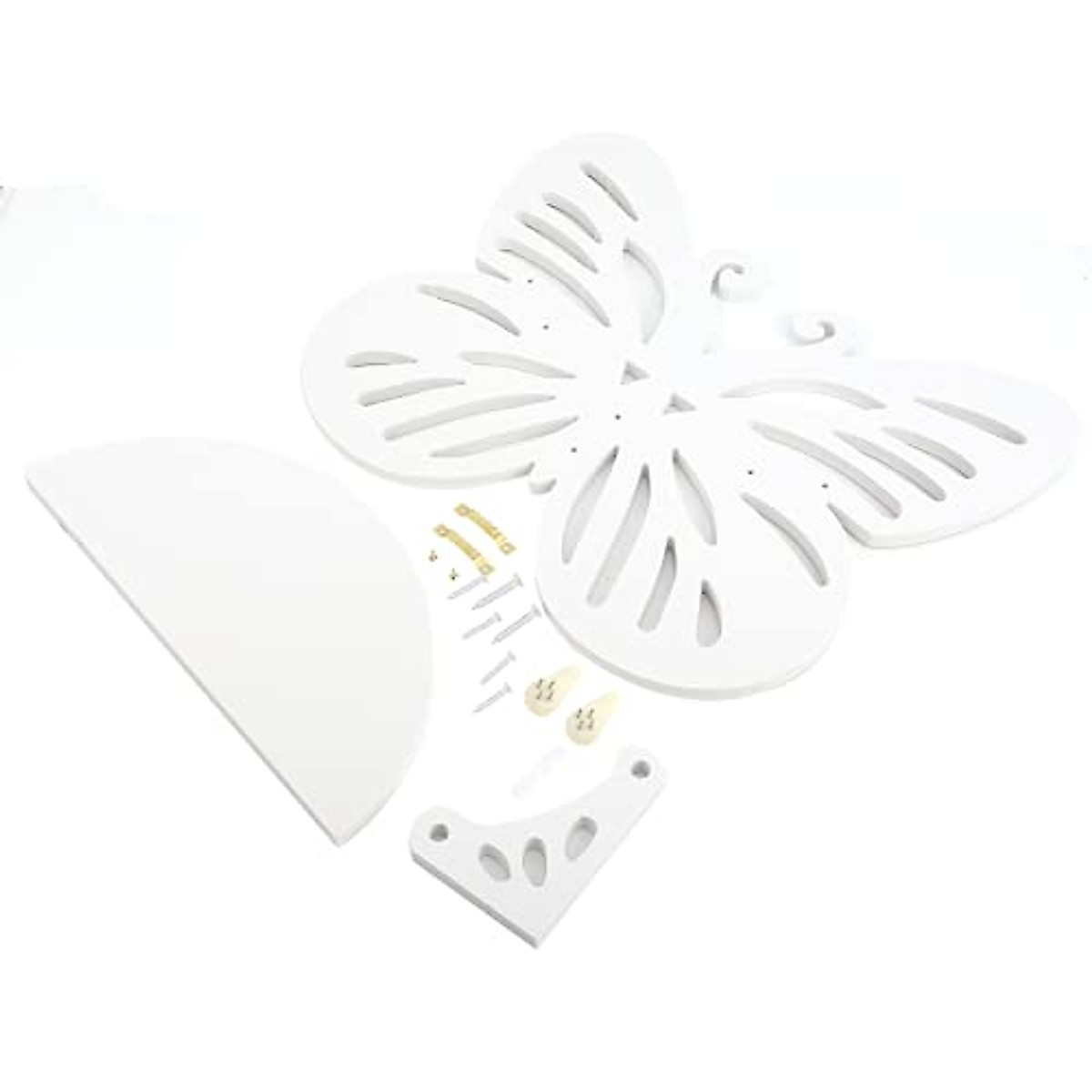 GOTOTOP Floating Wall Shelves, Butterfly Shape Storage Rack Wall Shelf Rural Style Decorative Floating Shelves for Bedroom Living Room Home Office Decoration, 13 x 4.72 x 10.63in
