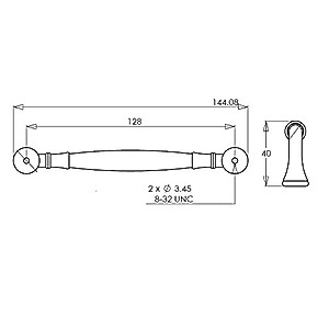 Richelieu Hardware BP790128CHBRZ Candiac Collection 5 1/32 in (128 mm) Center Champagne Bronze Traditional Cabinet Pull