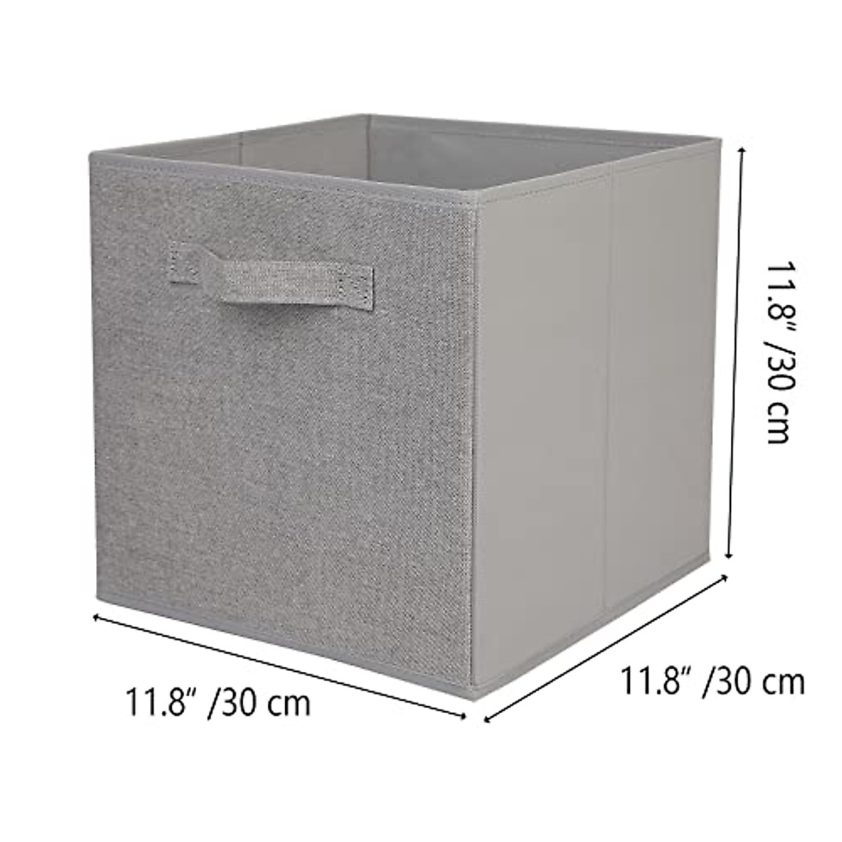 OVAKIA Storage Cube Organizer 4 Pack Collapsible Closet Bins with Handle Fabric Storage Boxes for Clothing Organization Shelf Basket for Bedroom Living Room Playroom