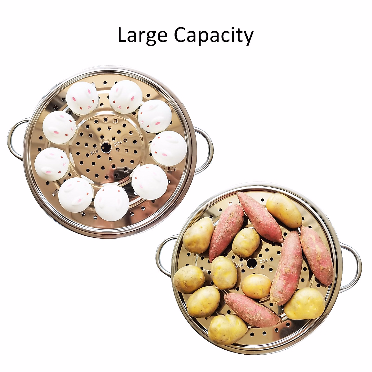 Steamer Rack, 11.81" / 30cm 304 Stainless Steel Removable Legs Multifunction Steaming Stand Holder Rack for Steamer Pot Pans