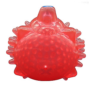 TPR Hedgehog Design Dog Treat Dispenser (red)