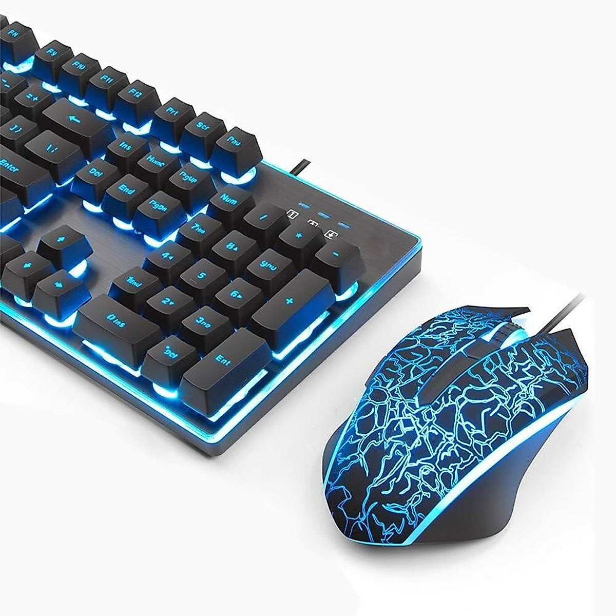 Wyyggnb Gaming Keyboard Computer E-Sports Game Mechanical Keyboard and Mouse Set, Wired Computer USB Interface Keyboard