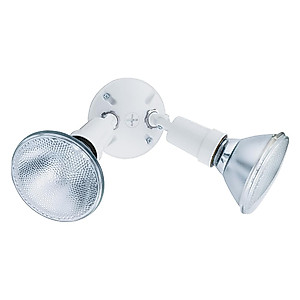 Lithonia Lighting OFTH 300PR 120 WH M12 Adjustable Twin Par Holder Standard Outdoor Flood Light For Safety and Security, 120 Volts, 300Watts, White