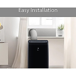 LG 10,000 BTU (DOE) / 14,000 BTU (ASHRAE) Smart Portable Air Conditioner, Cools 450 Sq.Ft. (18' x 25' room size), Smartphone & Voice Control works with LG ThinQ, Amazon Alexa and Hey Google, 115V