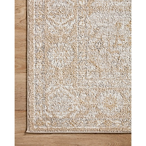 Loloi Odette Collection 6'-7" x 9'-6" Area Rug in Beige/Silver - Designer Long Runner Rug, Neutral Runner Rug for Hallways & Entryways, High-Traffic Area Rug