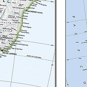 National Geographic South America and Antarctica Map (folded with flags and facts) (National Geographic Reference Map)