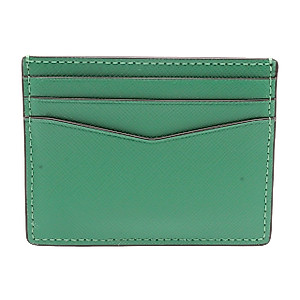 Kate Spade New York Staci Small Slim Card Holder In Gold, Green bean