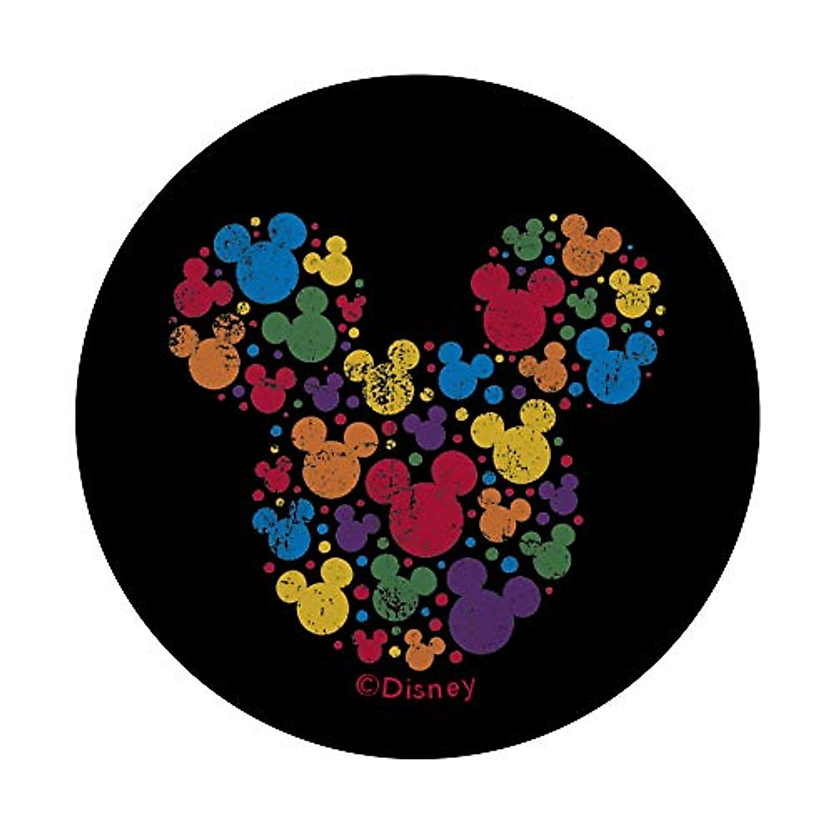 Disney Mickey Mouse Icon Heart Rainbow PopSockets PopGrip: Swappable Grip for Phones & Tablets