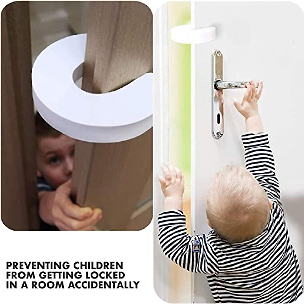 [8 Pack] BYETOO Door Finger Pinch Guards,Baby Proof Door Slam Stopper,Protect Child Fingers with Soft Foam Guard,Prevent Finger Pinch Injuries,Slamming Door,Child or Pet from Getting Locked in Room