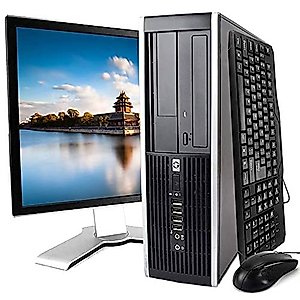 HP Elite Desktop Computer Package - Intel Core i5 3.1GHz, 4GB RAM, 250GB Hard Drive, DVD-RW Drive, WiFi, 19 Inch Monitor, Keyboard, Mouse, Windows 10 (Renewed)
