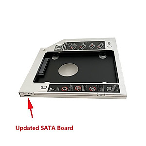 DY-tech 2nd HDD SSD Hard Drive Optical bay Caddy Frame Tray for Dell Latitude E6320 E6420 E6520 E6330 E6430 E6530 Modular Bay with Ejector + Bezel / faceplate