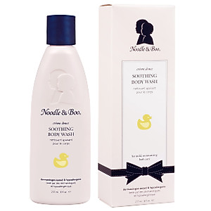 Noodle & Boo Starter Set, Newborn Baby Gift; Super Soft Baby Lotion and Newborn 2-in-1 Hair & Body Wash, 8 Oz of each, Navy/Pink