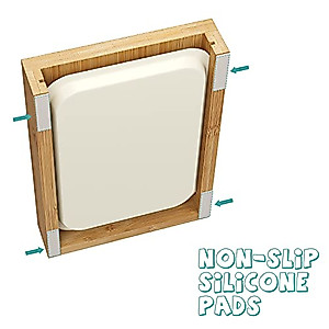 Bamboo Bread Slicer for Homemade Bread,Adjustable Width Bread Slicing Guides. Sturdy Wooden Bread Cutting Board. Makes Cutting Bagels or Even Bread Slices Easy