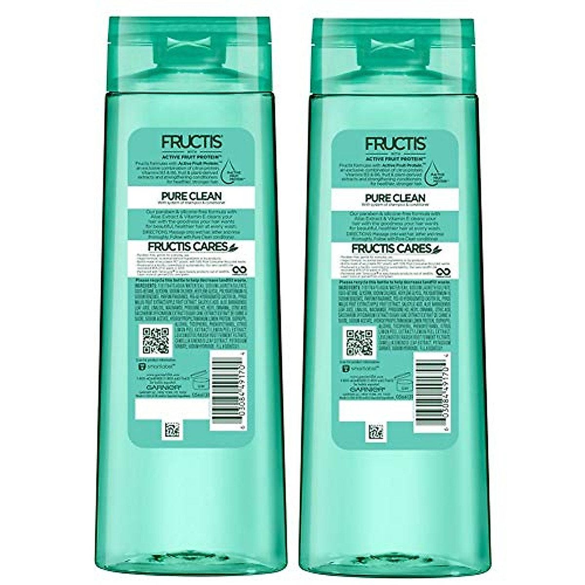 Garnier Hair Care Fructis Pure Clean Shampoo, 12.5 Fl Oz, 2 Count