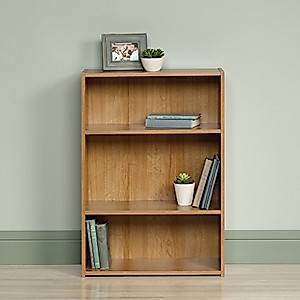Sauder Beginnings 3-Shelf Bookcase, Highland Oak finish