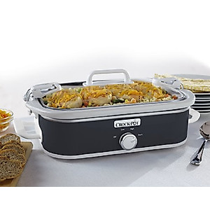 Crock-Pot 3.5 Quart Casserole Manual Slow Cooker, Charcoal