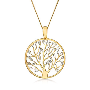 Ross-Simons Italian Cut-Out Tree of Life Pendant Necklace