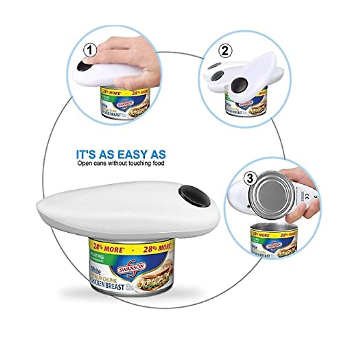 MLK Electric Can Opener - Open Your Cans with A Simple Push of Button (100)