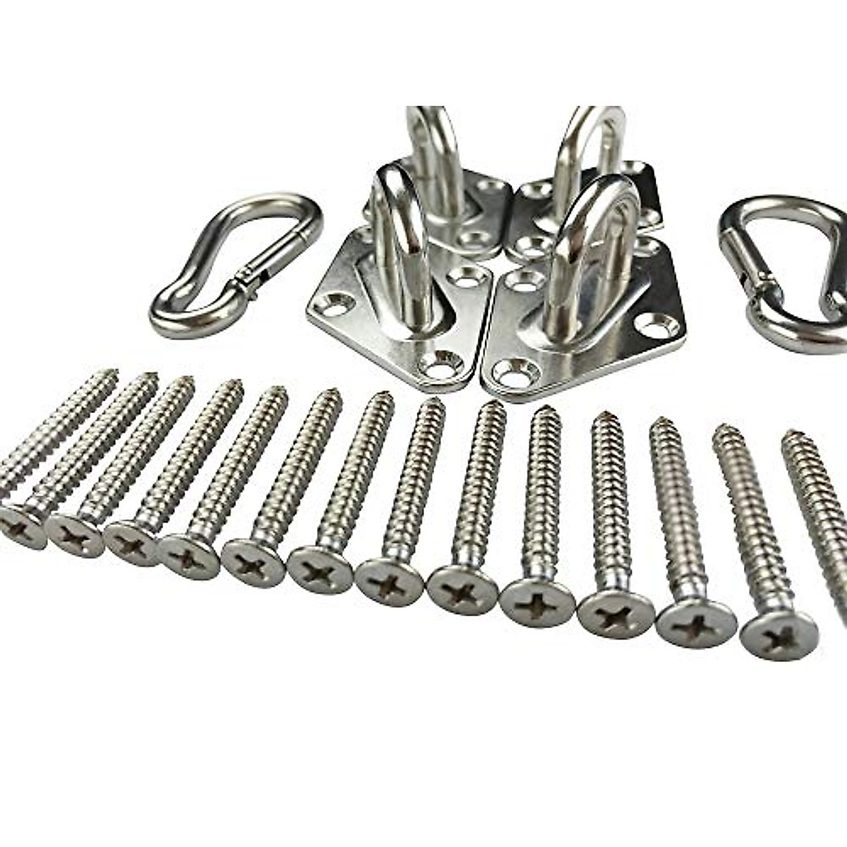 COSCOOL Shade Sail Hardware Kit for Sun Shade Sails Stainless Steel Installation Hardware Kit (6-inch Rectangular)